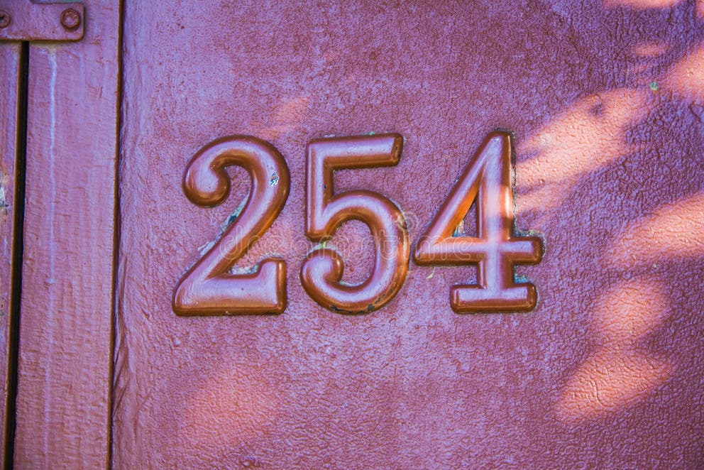 Number 254 stock photo. Image of number, residential - 46243338