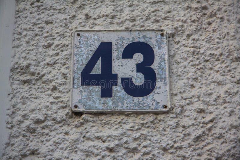 Number 43 stock image. Image of doorway, black, object - 46420667