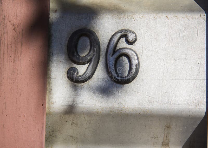 Number 96 stock photo. Image of close, metal, doorway - 46906116
