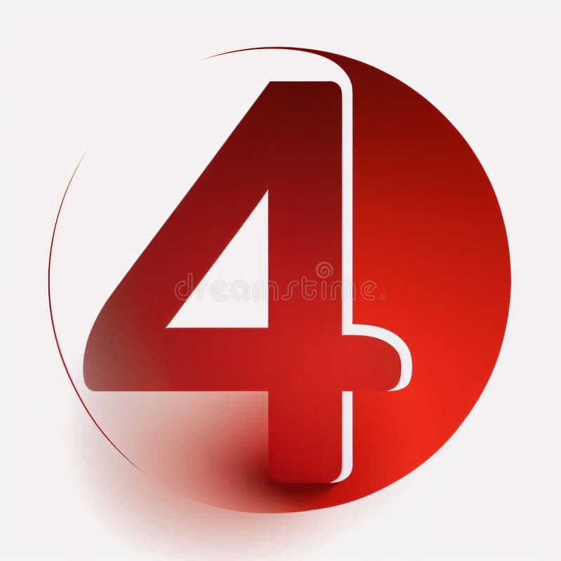 Number 4 Icon Design Template Elements. Vector Illustration Stock ...