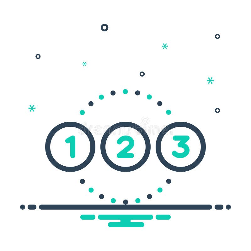 Mix Icon for Number, Enumeration and Calculation Stock Vector ...