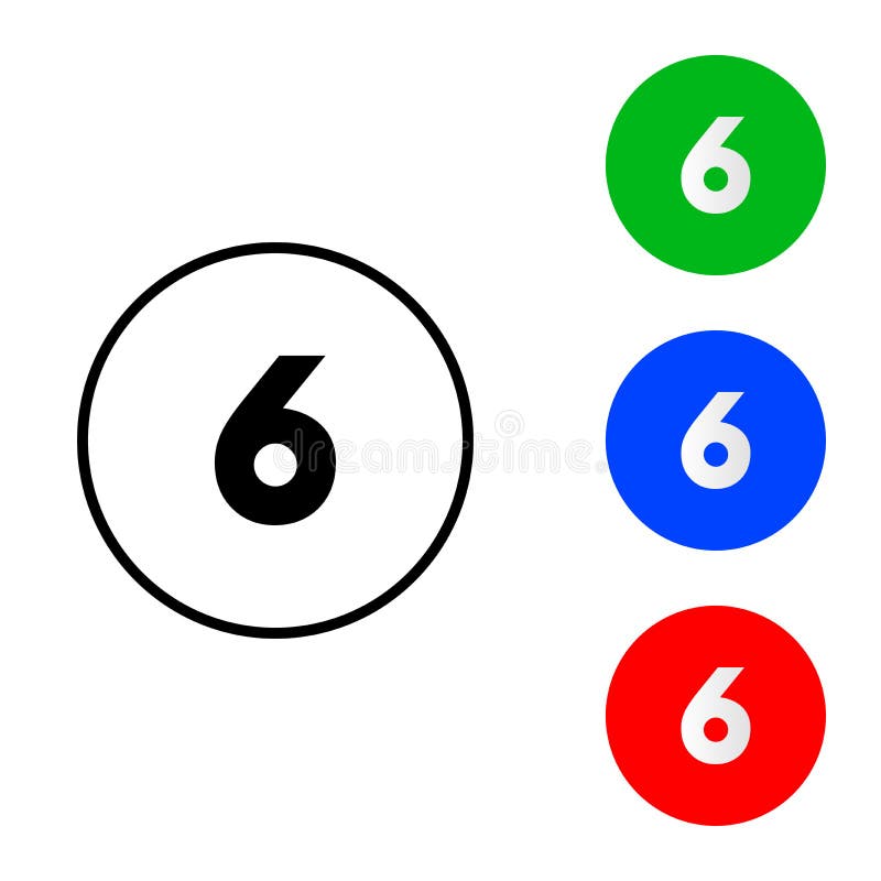 Number 6 icon stock illustration. Illustration of premier - 114453362