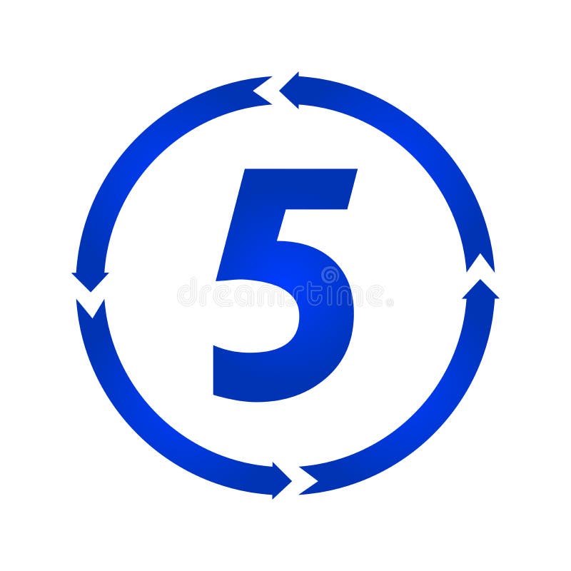 Number 5 icon stock illustration. Illustration of marketing - 114458777