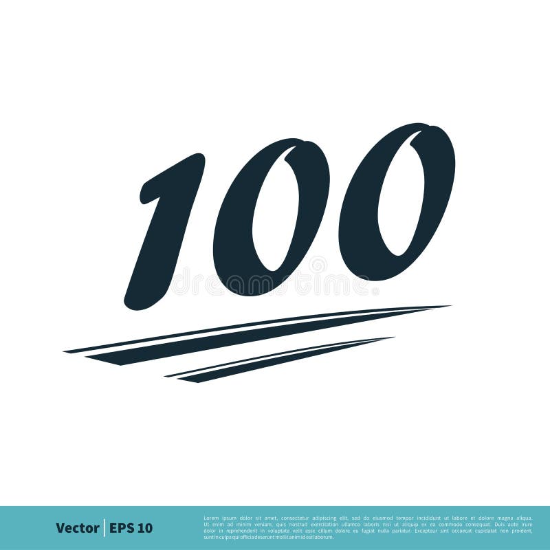 100 Number Icon Vector Logo Template Illustration Design. Vector EPS 10 ...