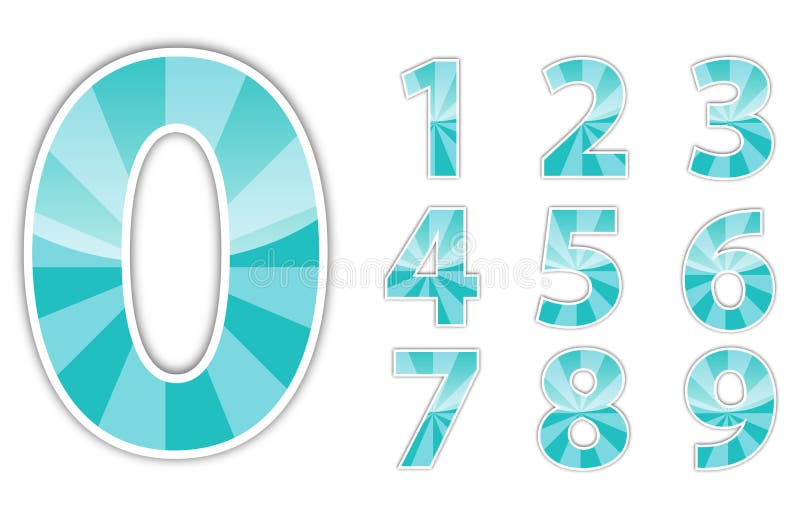 Red digital number icons stock illustration. Illustration of electronic ...