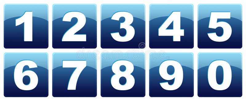 Number icons stock illustration. Illustration of digits - 5604019
