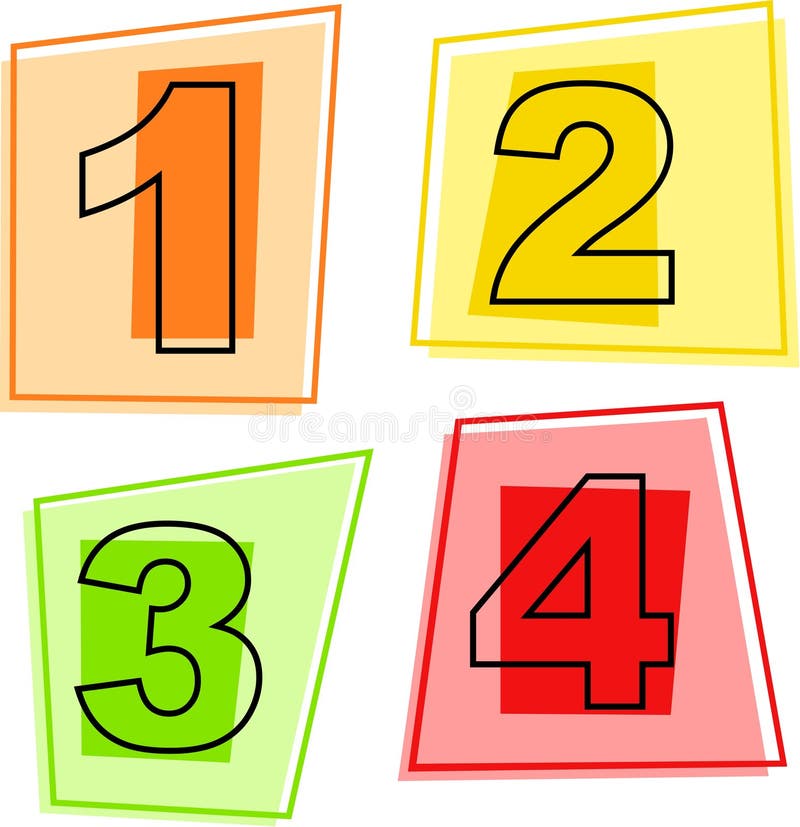 Number icons stock illustration. Illustration of objects - 3410257