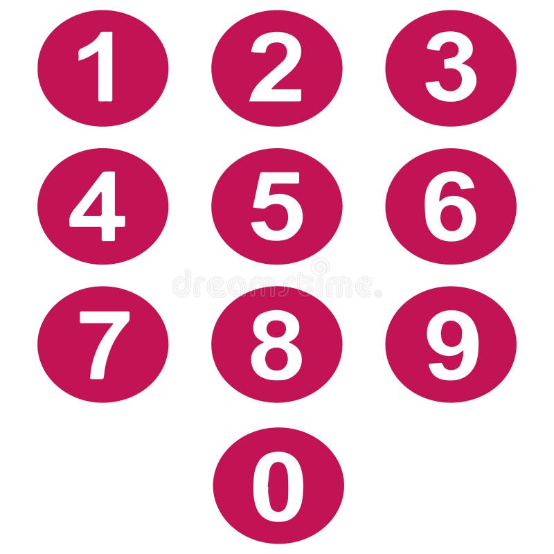 Number Icons Circle Separate Stock Vector - Illustration of number ...
