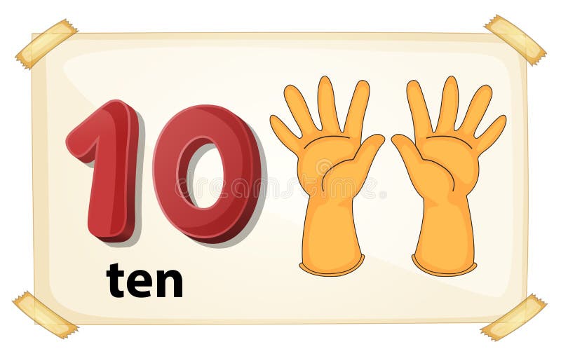 Number 10 stock vector. Illustration of teaching, sign - 44147894
