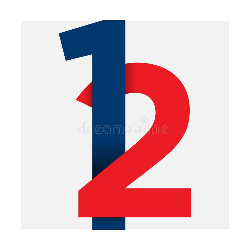 Number Illustration Isolated Logo_12 Anniversary Company Logo Stock ...