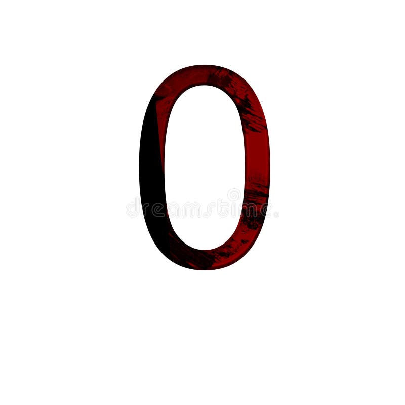 Number 0 Illustration on Isolated White Background.Abstract Alphabet ...