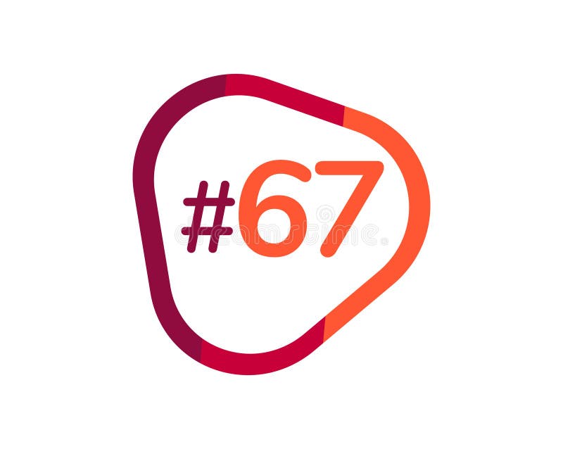 Number 67 Image Design, 67 Logos Stock Vector - Illustration of ...