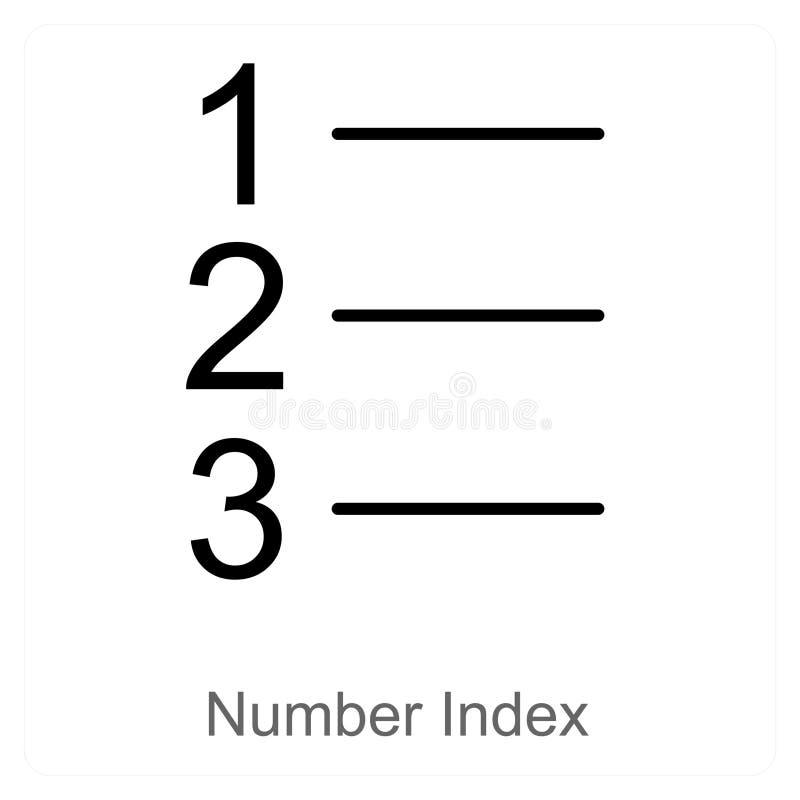 Number Index and Bullets Icon Concept Stock Illustration - Illustration ...