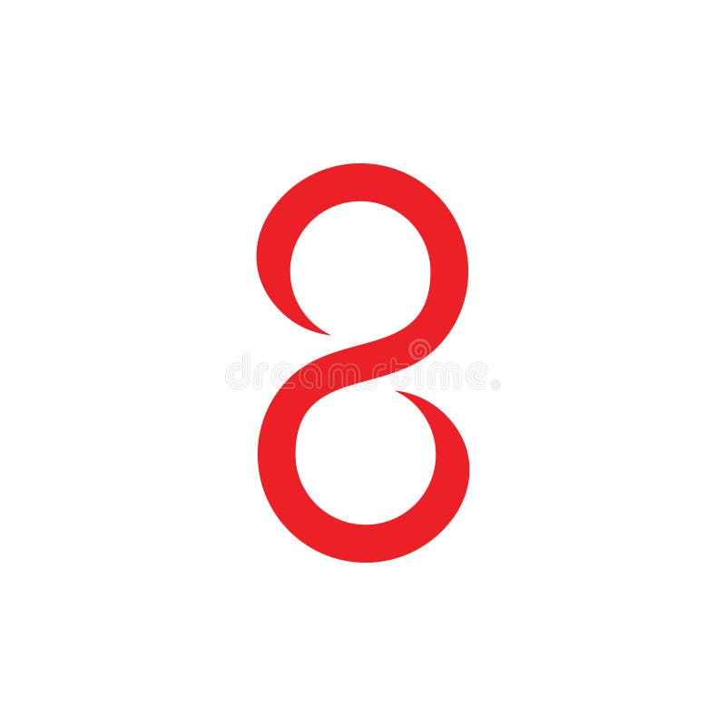 Number 8 Infinity Line Symbol Logo Vector Stock Vector - Illustration ...