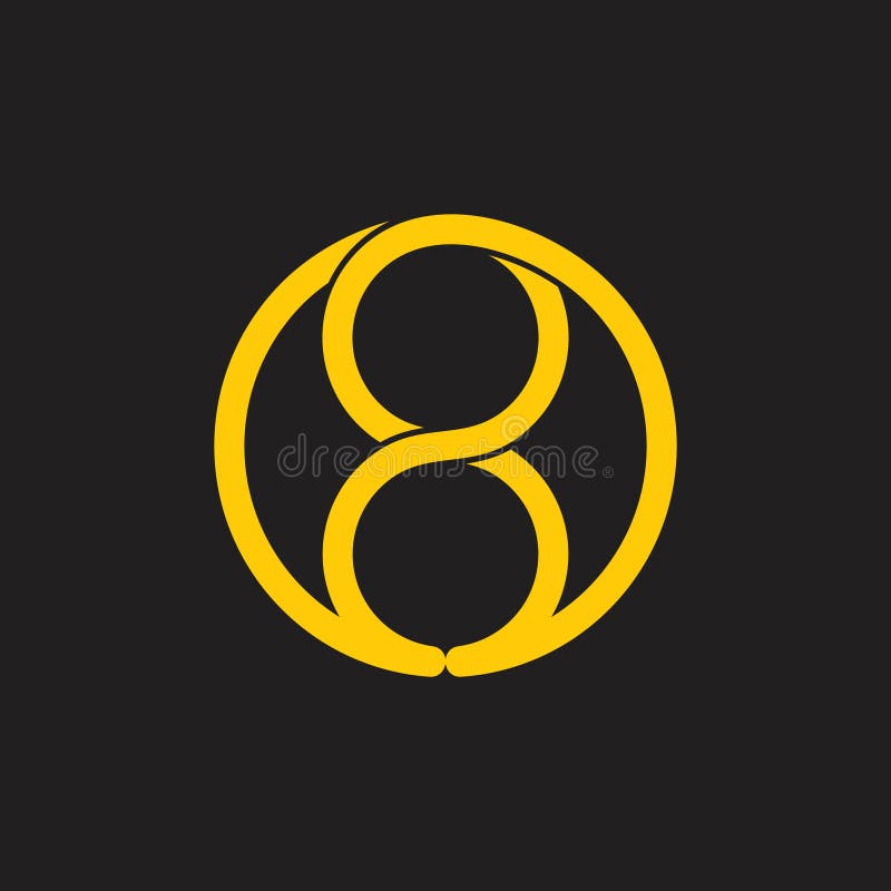 Number 8 Infinity Loop Line Logo Vector Stock Vector - Illustration of ...