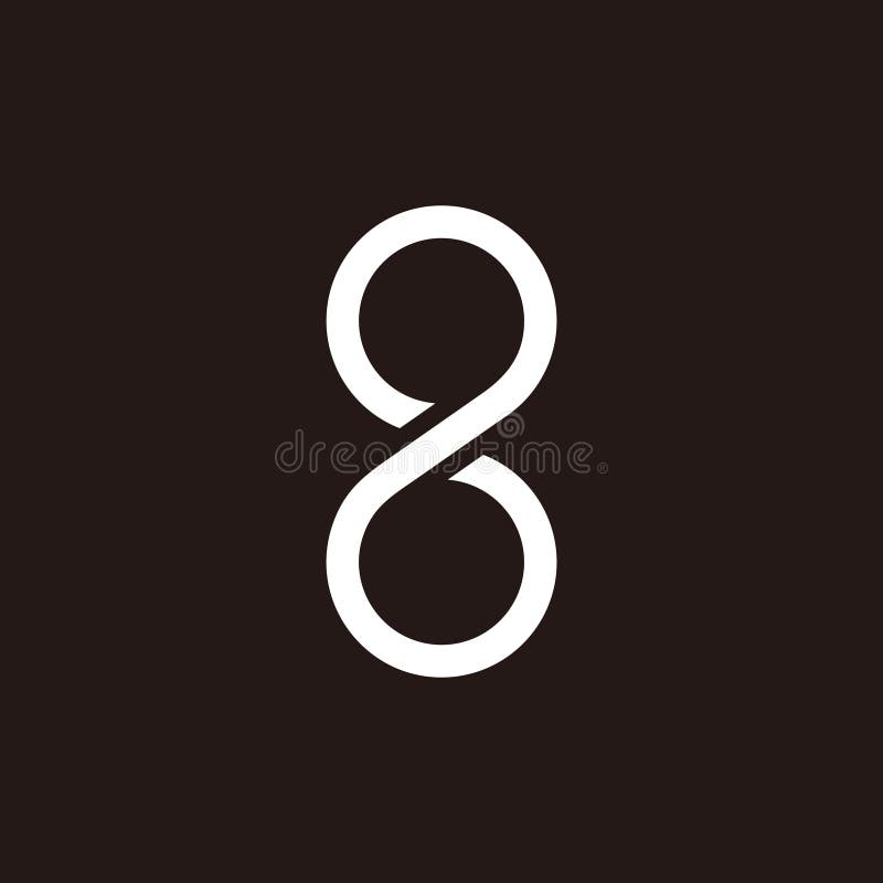 Number 8 Infinity Simple Loop Line Logo Vector Stock Vector ...