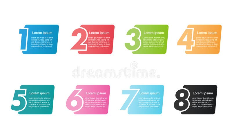 Number Infographic Element Set Vector Stock Vector - Illustration of ...
