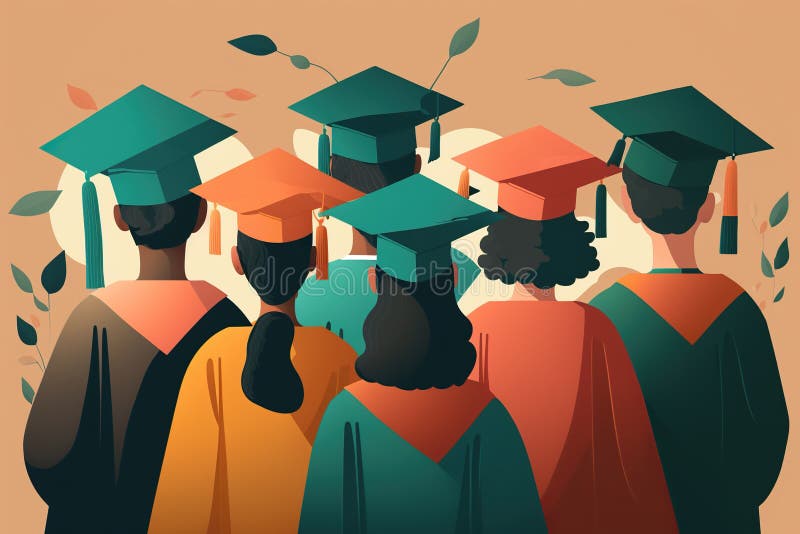 A Number of Joyful University Graduates in Graduation , Created with ...