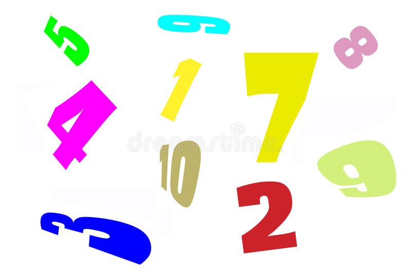 Number jumble stock illustration. Illustration of white - 6035452