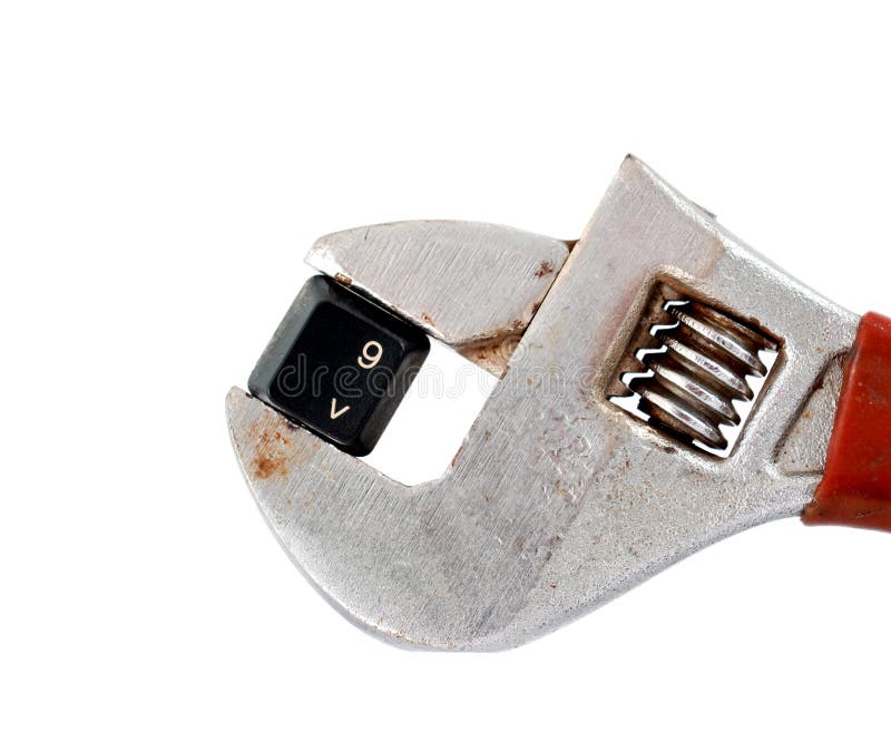 Number 9 Key on Adjustable Pliers Pipe Wrench Stock Image - Image of ...