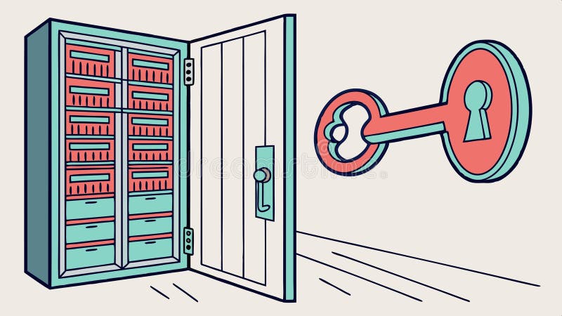 Number Key Unlocks Code Door Access To Numbers Data And Numerical