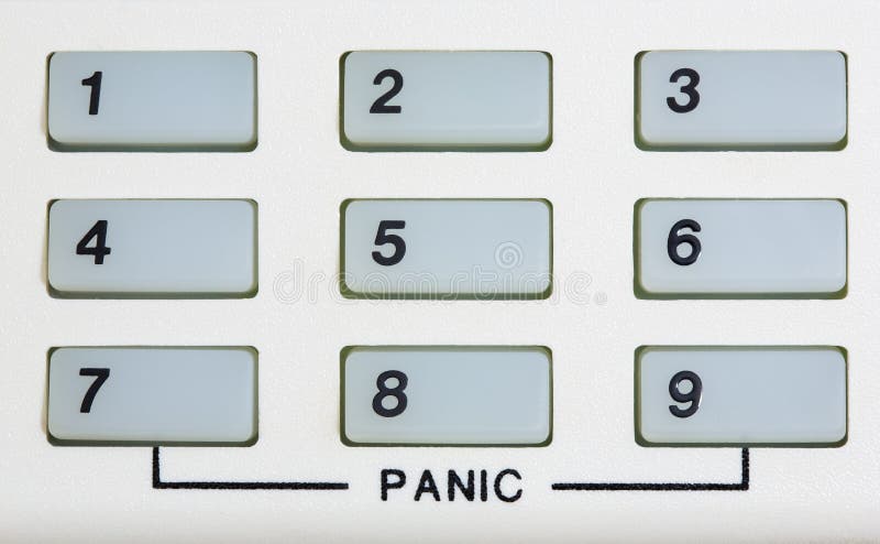 Number keypad with Panic stock photo. Image of entry - 29310322