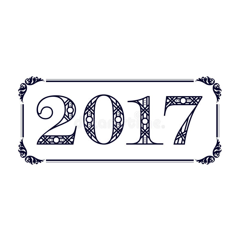 Number 2017 label stock vector. Illustration of sign - 87974337