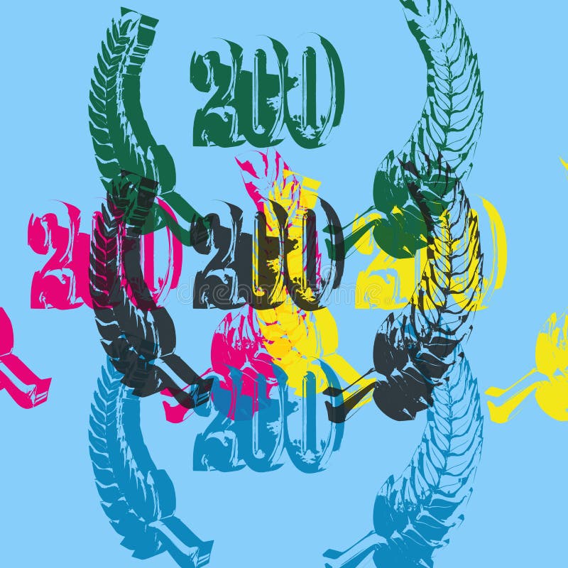 Number 200 with Laurel Wreath or Honor Wreath As a 3D-illustration, 3D ...