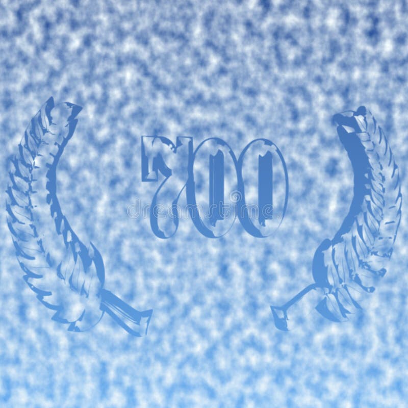 Number 700 with Laurel Wreath or Honor Wreath As a 3D-illustration, 3D ...