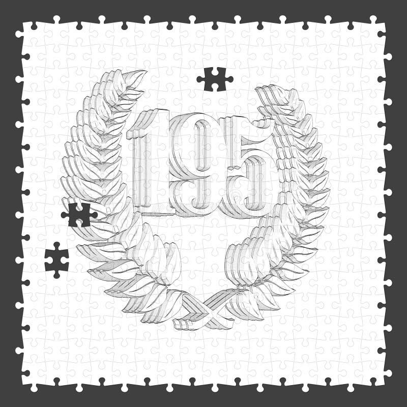 Number 195 with Laurel Wreath or Honor Wreath As a 3D-illustration, 3D ...