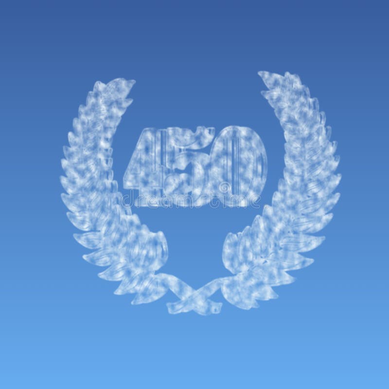 Number 450 with Laurel Wreath or Honor Wreath As a 3D-illustration, 3D ...