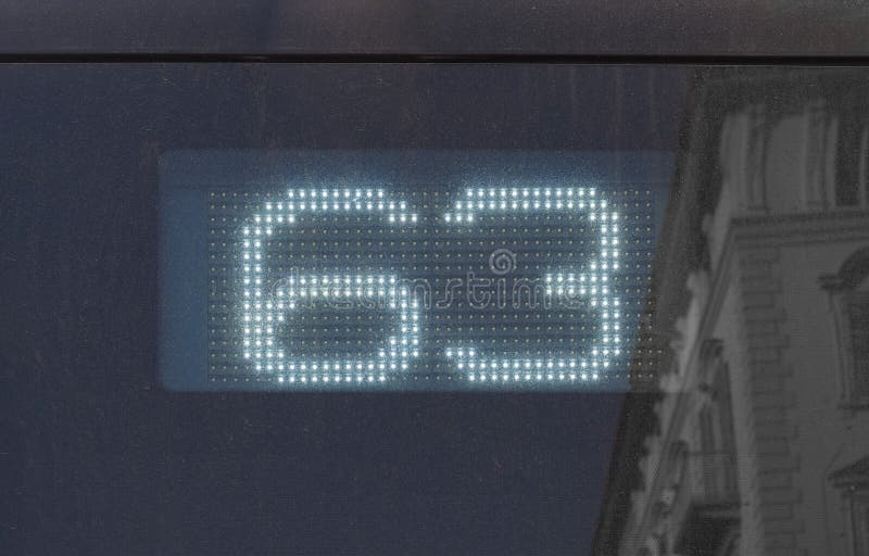 Number 63 on led display stock image. Image of mass - 272429601