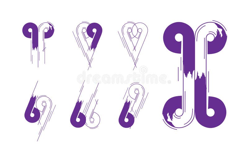 Number and Letter Creative Logotype Concept Collection in Vector ...