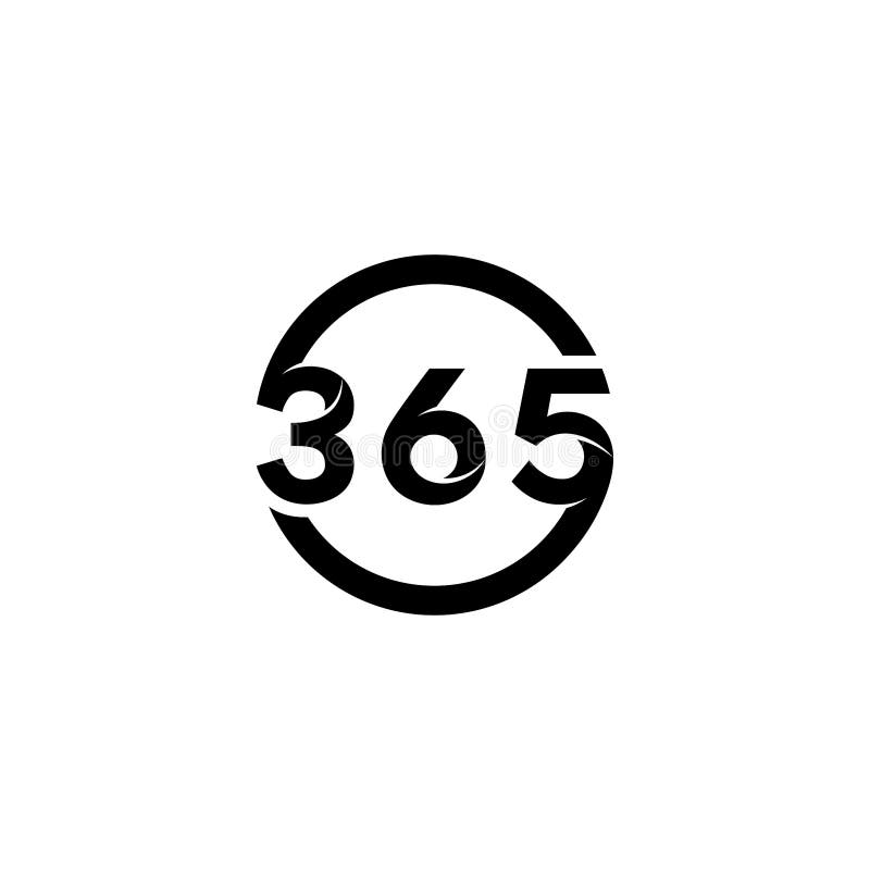 365 Number Letter Logo Icon Designs Vector Stock Vector - Illustration ...
