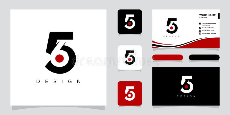 56 Number Letter Logo Icon Designs Vector with Business Card Design ...