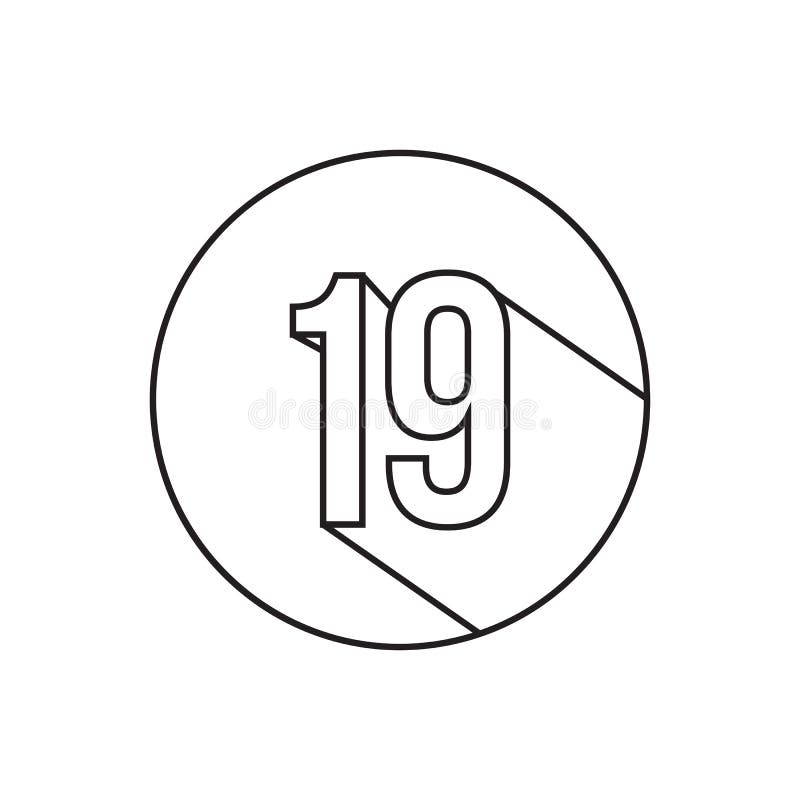 Number 19 Black Circle Background Stock Illustrations – 67 Number 19 ...