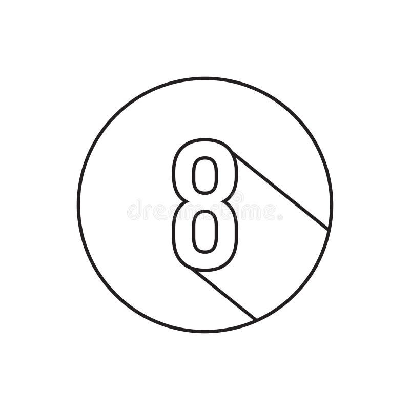20 Number Lines Icon Symbol Vector Stock Vector - Illustration of ...