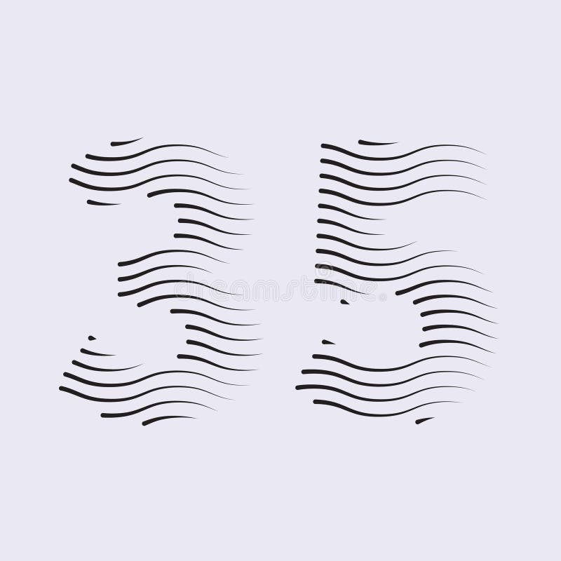 35 Number Lines Logo Icon Vector and Illustration Stock Illustration ...