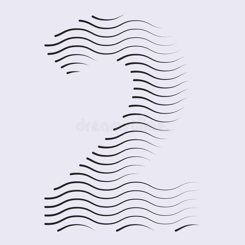 2 Number Lines Logo Icon Vector and Illustration Stock Vector ...