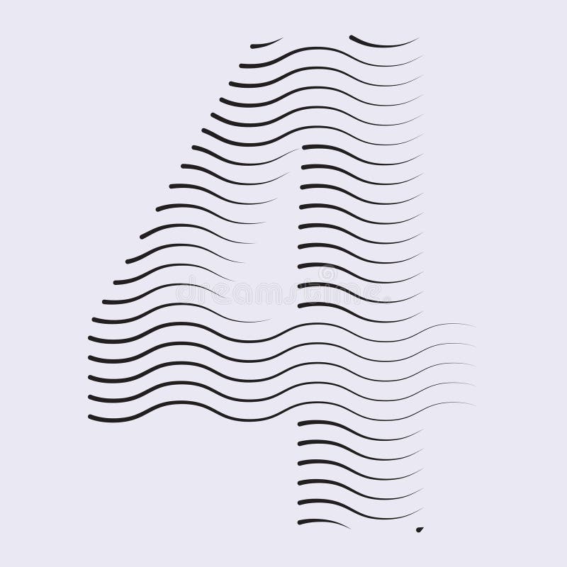 4 Number Lines Logo Icon Vector and Illustration Stock Vector ...
