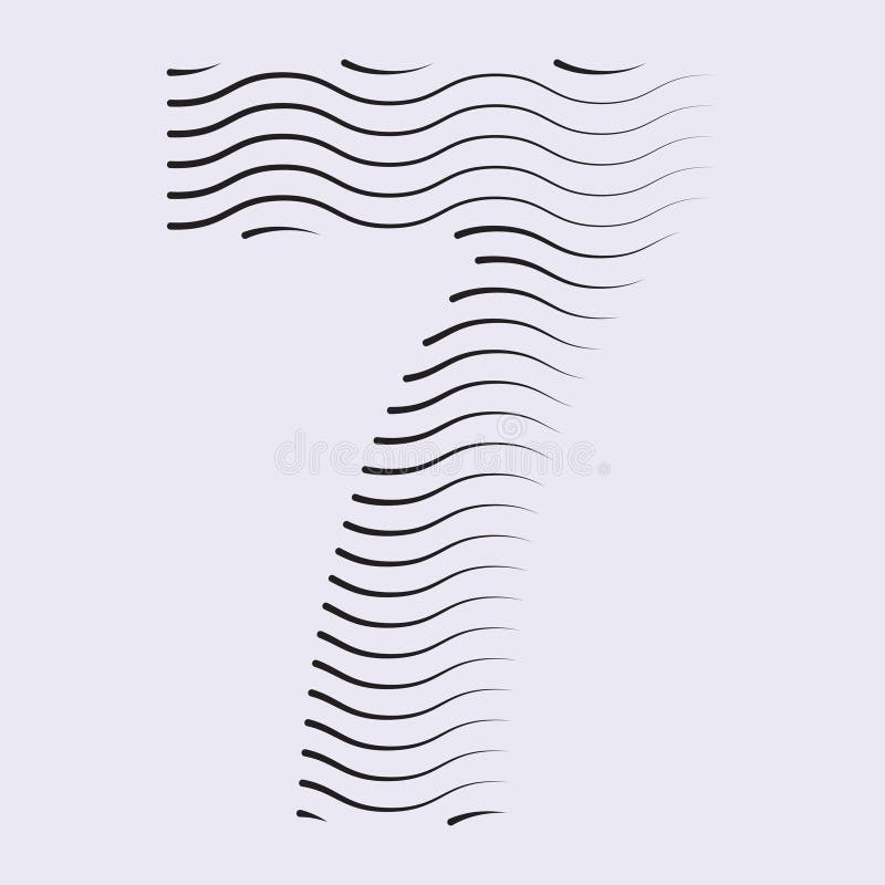 7 Number Lines Logo Icon Vector and Illustration Stock Vector ...
