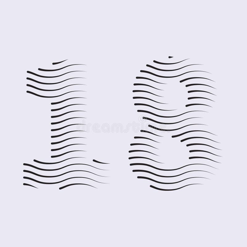 18 Number Lines Logo Icon Vector and Illustration Stock Vector ...