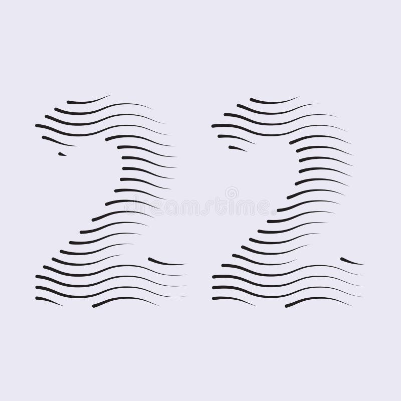22 Number Lines Logo Icon Vector and Illustration Stock Vector ...