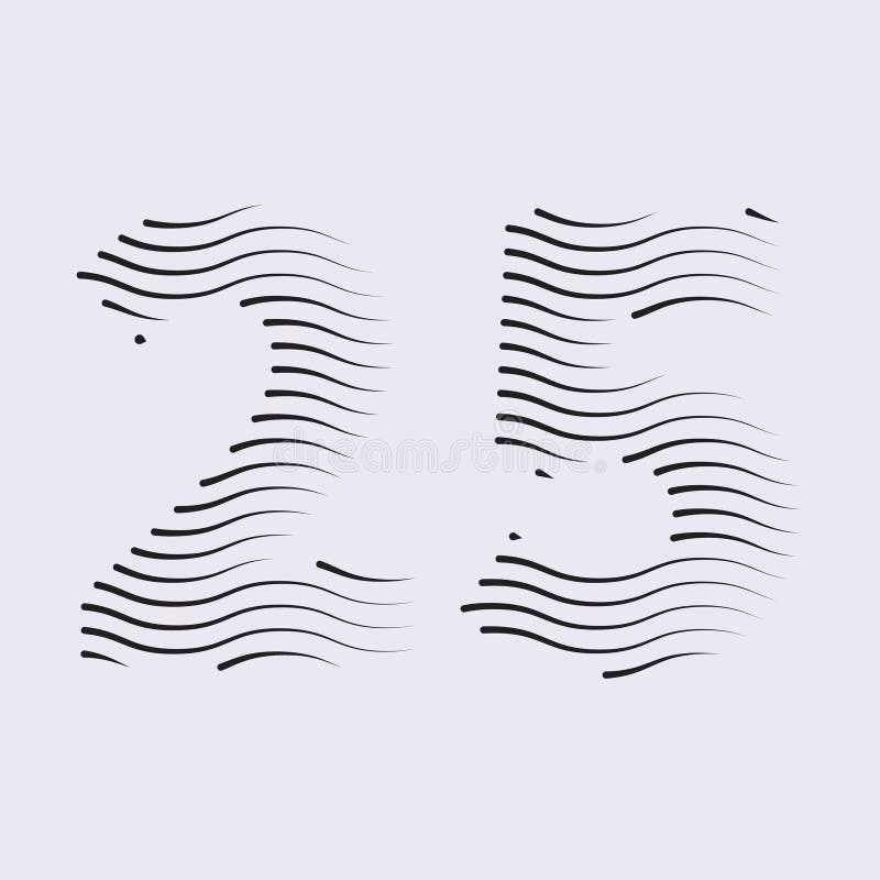 25 Number Lines Logo Icon Vector and Illustration Stock Vector ...