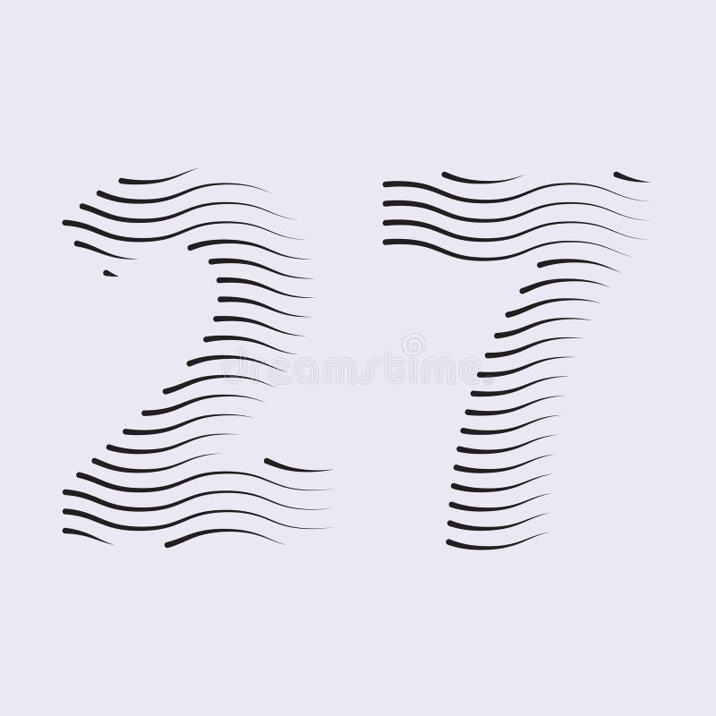 27 Number Lines Logo Icon Vector and Illustration Stock Illustration ...