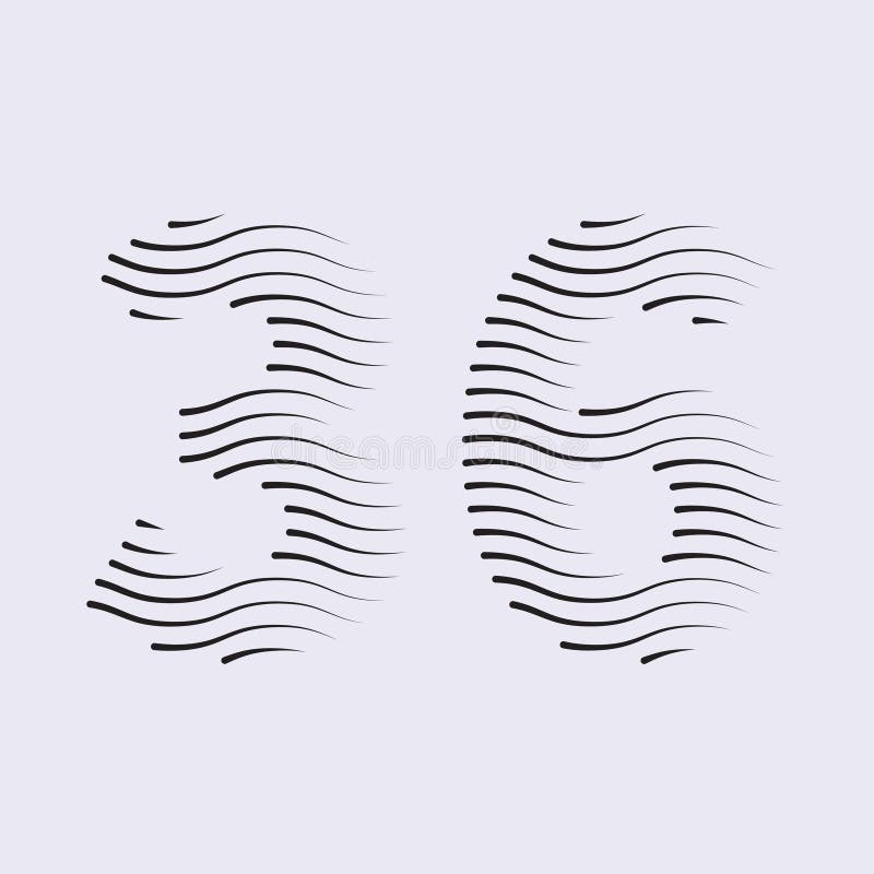 36 Number Lines Logo Icon Vector and Illustration Stock Vector ...