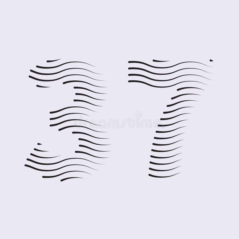 37 Number Lines Logo Icon Vector and Illustration Stock Vector ...