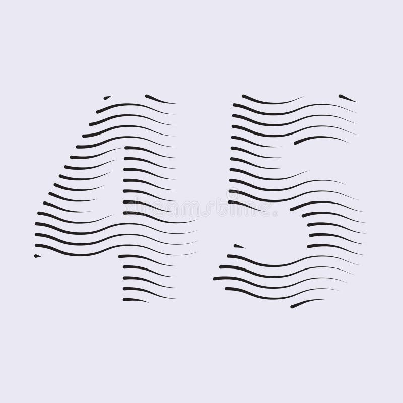 45 Number Lines Logo Icon Vector and Illustration Stock Vector ...