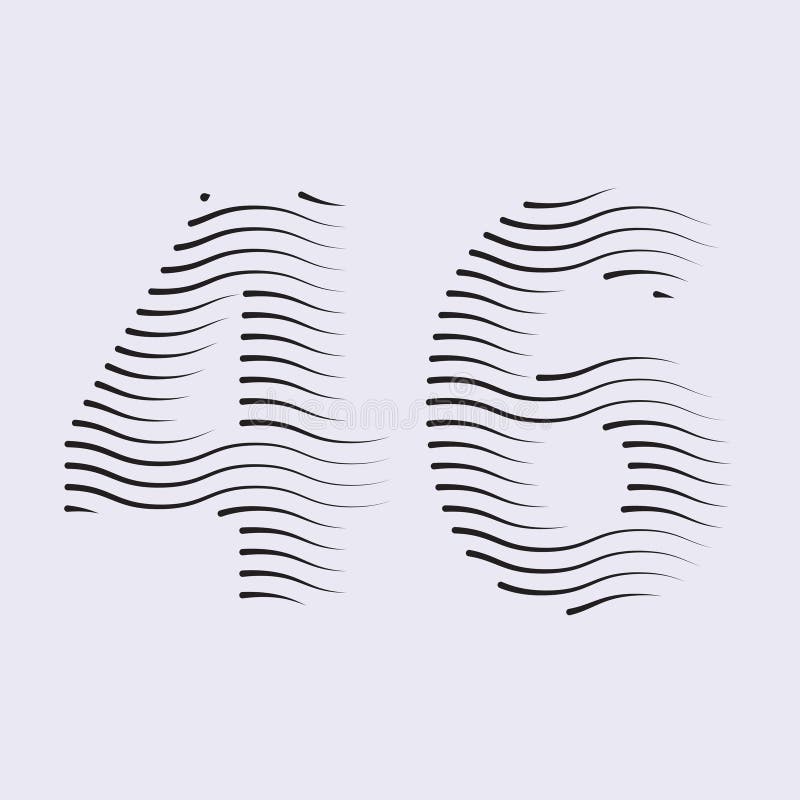46 Number Lines Logo Icon Vector and Illustration Stock Vector ...