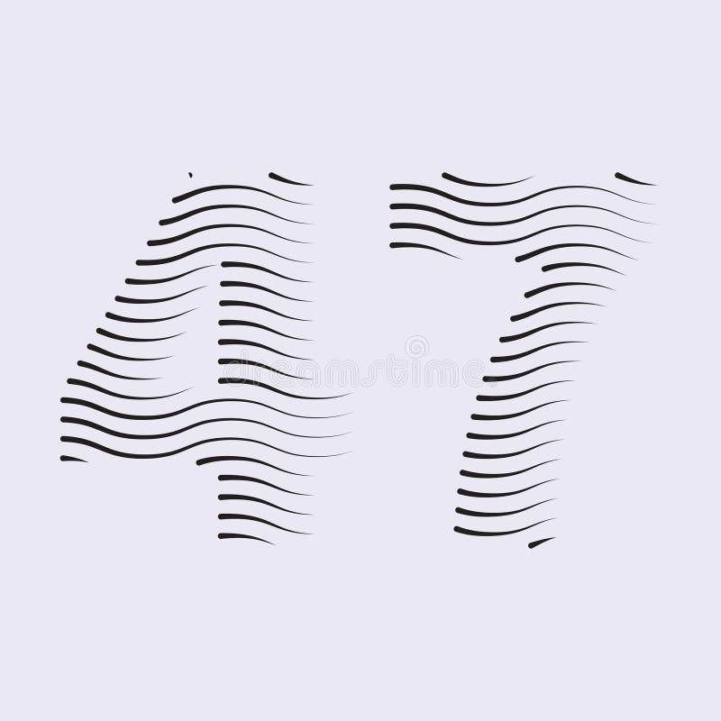 47 Number Lines Logo Icon Vector and Illustration Stock Vector ...